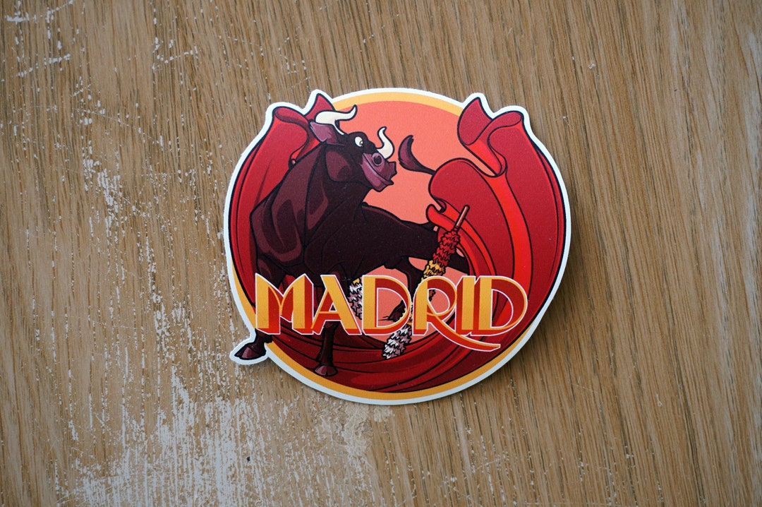 Madrid Spain Vinyl Sticker Decal Luggage Laptop Notebook Journal Gift ...