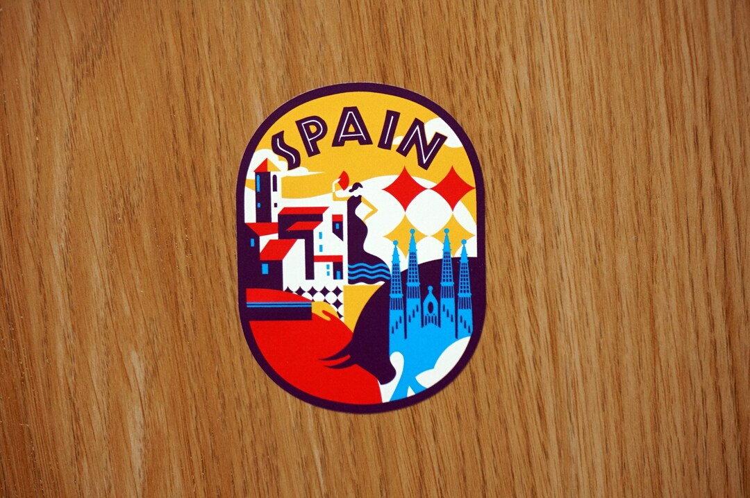 Spain Vinyl Sticker, Decal, Luggage, Laptop, Notebook, Journal, Gift ...
