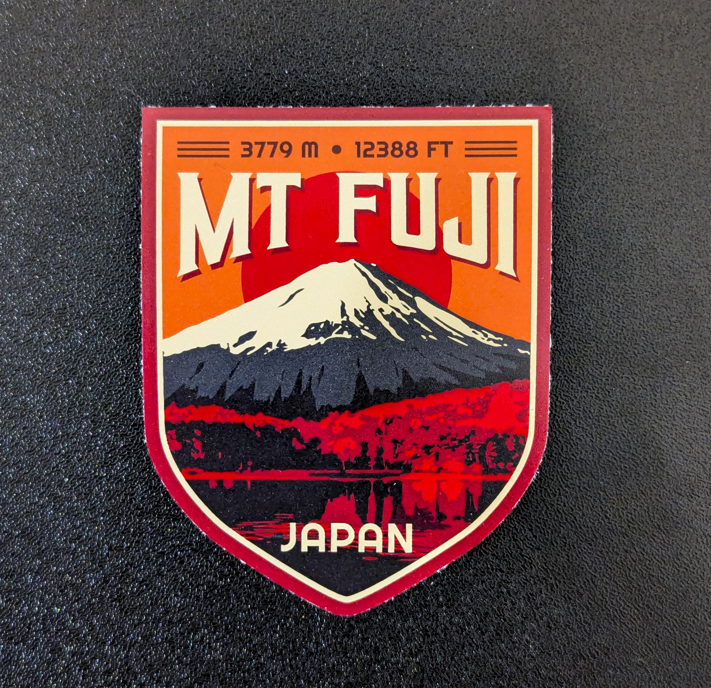 Mt Fuji Japan 3" Vinyl Sticker Decal for Luggage, Waterbottle Laptop ...