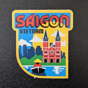 Saigon Vietnam 3" Vinyl Sticker Decal for Luggage, Waterbottle Laptop ...