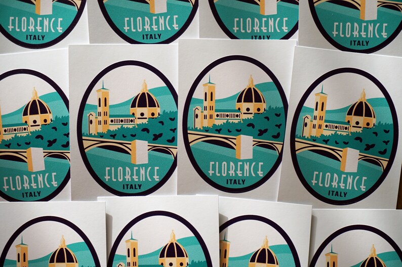 Florence Italy Vinyl Sticker Decal Scrapbook Waterbottle - Etsy
