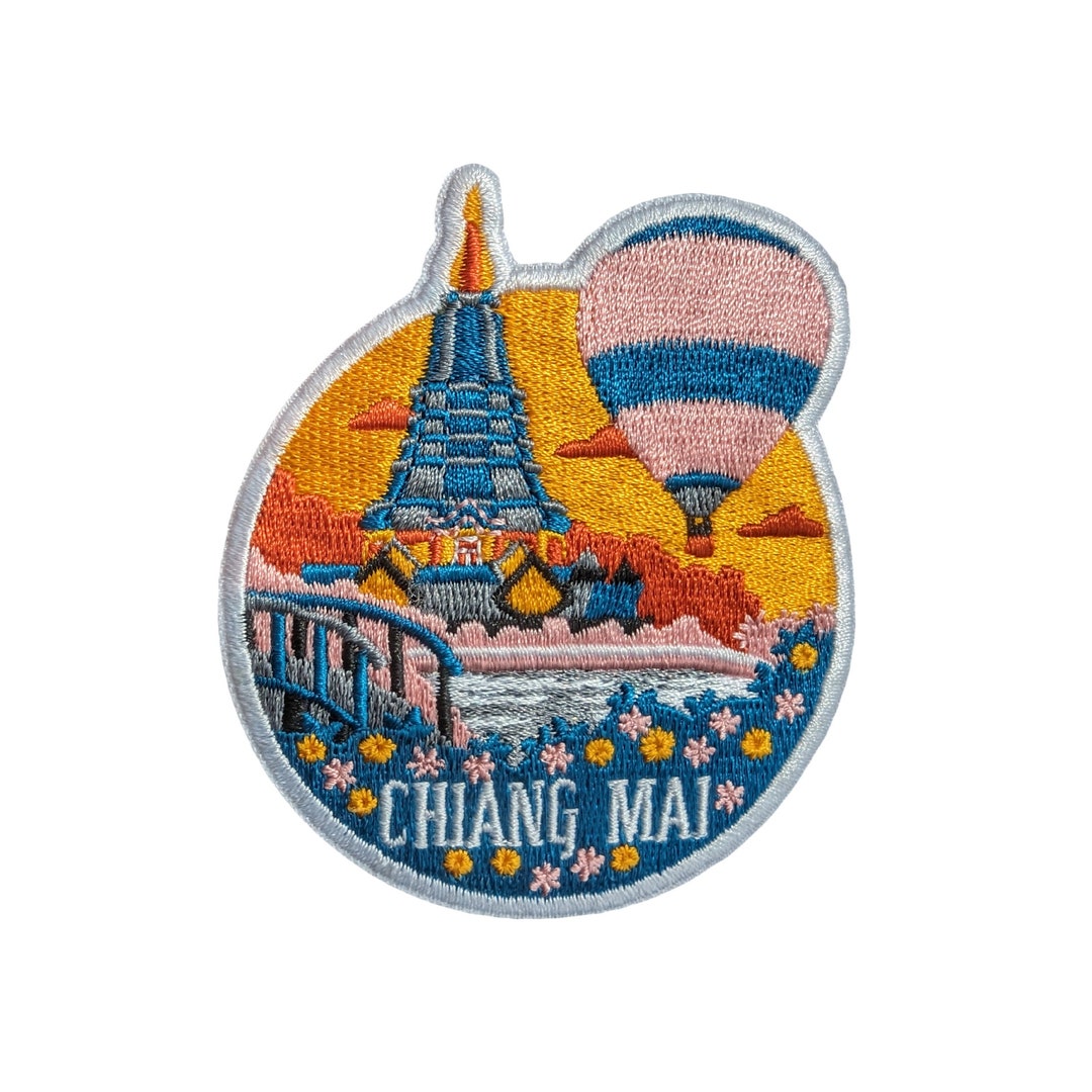 Chiang Mai Thailand Travel Patch Embroidered Iron on Sew on Badge ...