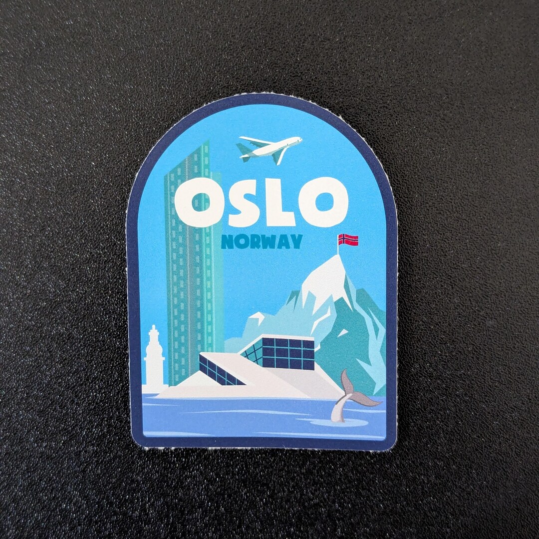 Oslo Norway 3" Vinyl Sticker Decal for Luggage, Waterbottle Laptop ...