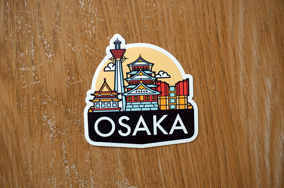 Osaka Japan Vinyl Sticker Decal Luggage Laptop Notebook Journal Gift ...