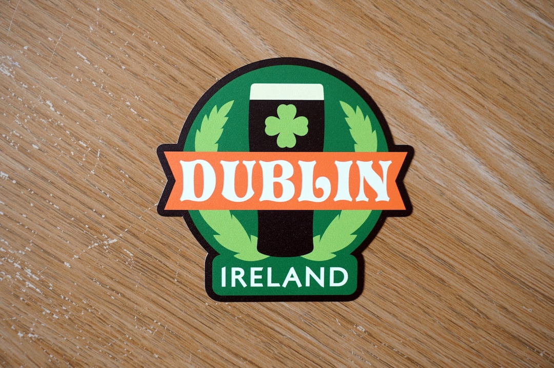 Dublin Ireland Vinyl Sticker Decal Luggage Laptop Notebook Journal Gift ...