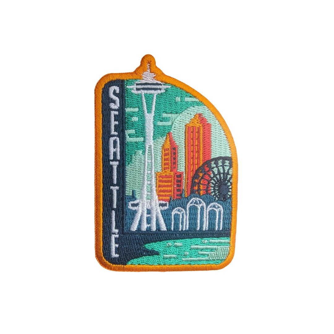 Seattle USA 3" Travel Patch Embroidered Iron on Sew on Badge Souvenir ...