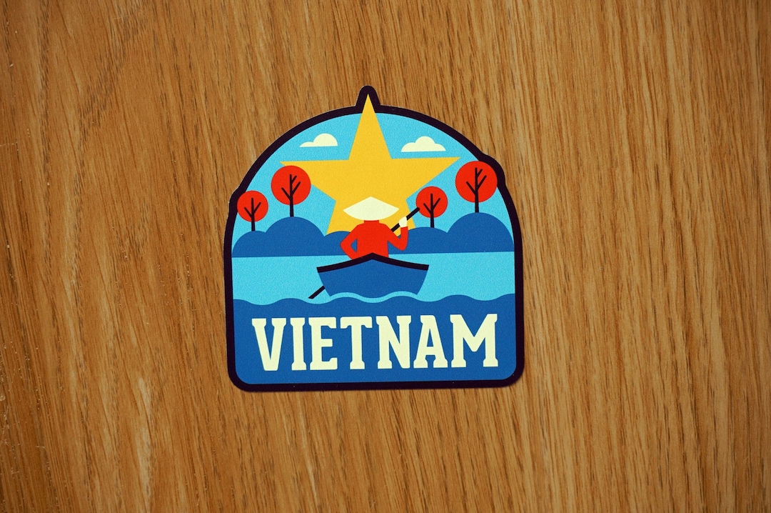 Vietnam Vinyl Sticker, Decal, Luggage, Laptop, Notebook, Journal, Gift, Suitcase, Waterproof ...