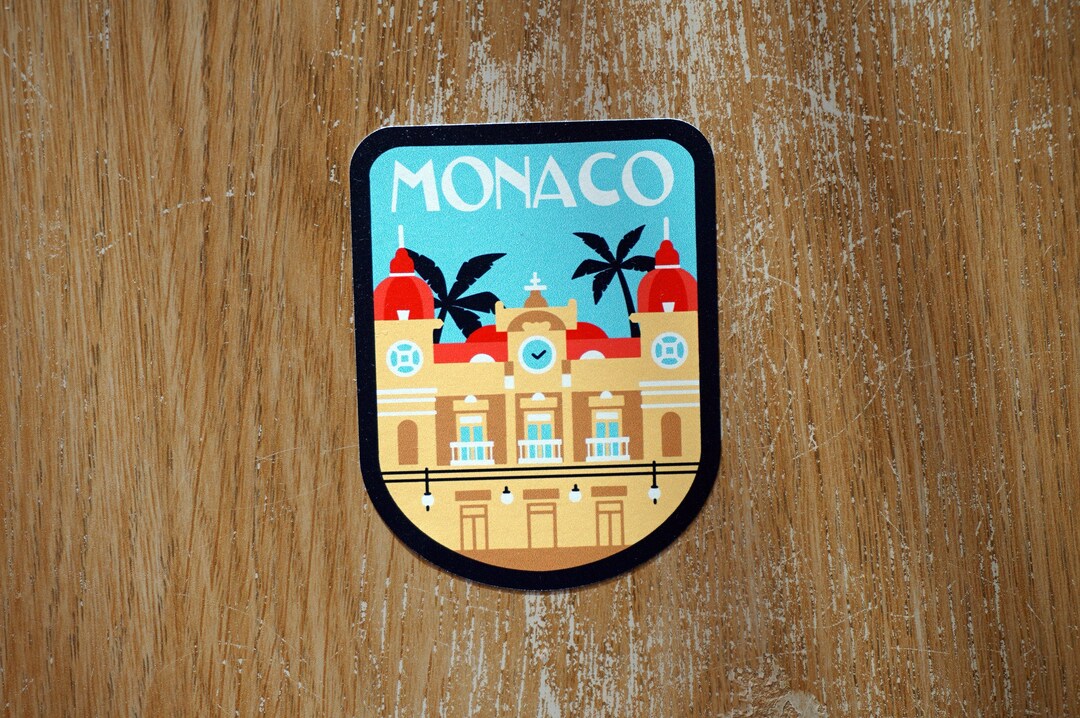 Monaco Vinyl Sticker, Decal, Luggage, Laptop, Notebook, Journal, Gift ...