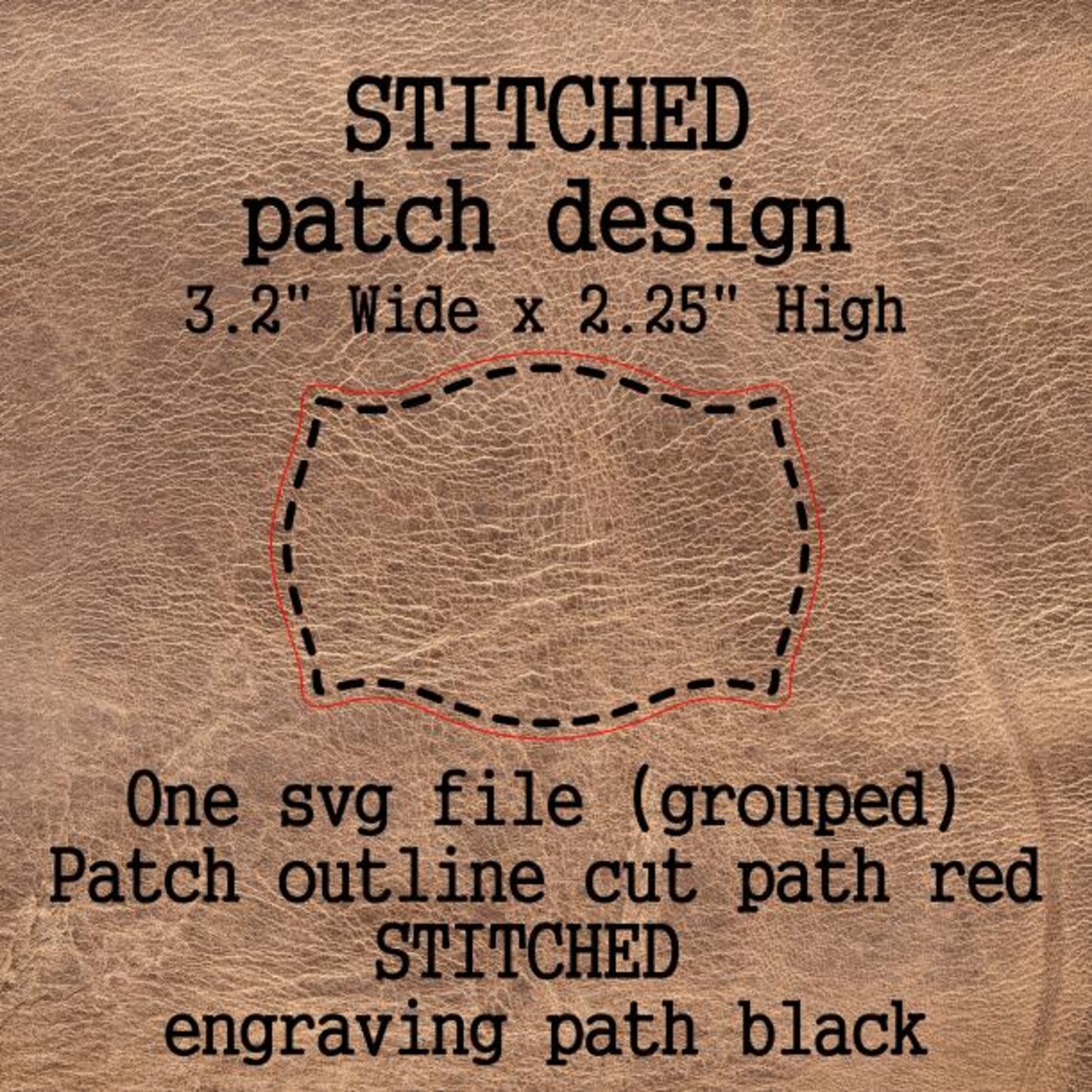 Stitched Hat Patch Design Bundle SVG File Download, Hat Patch Template ...