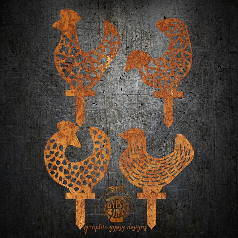 Funky Chicken Dxf Yard Chicken Svg, Digital Download, Chicken Stake Svg ...