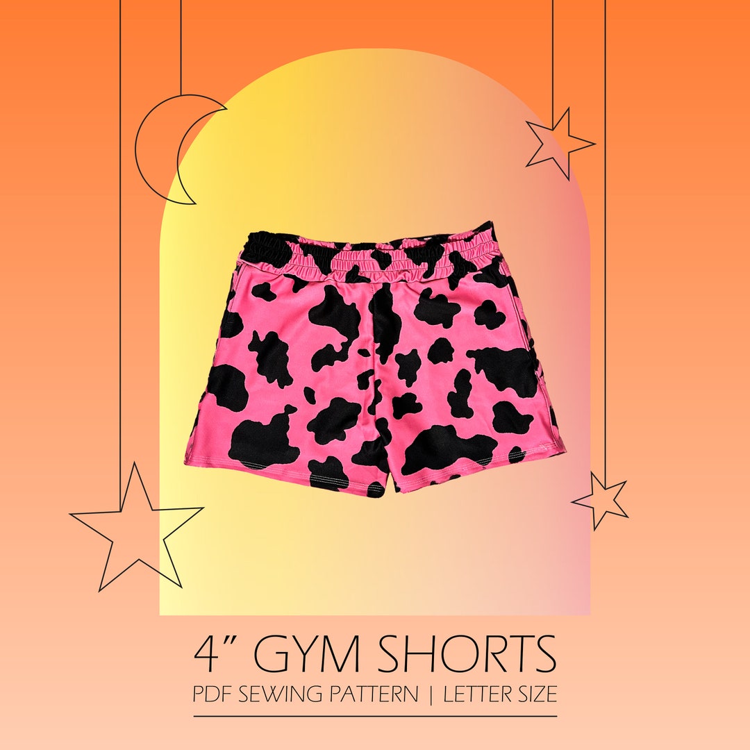 4 Inch Mens Gym Shorts Sewing Pattern With Video Tutorial | Sewing ...
