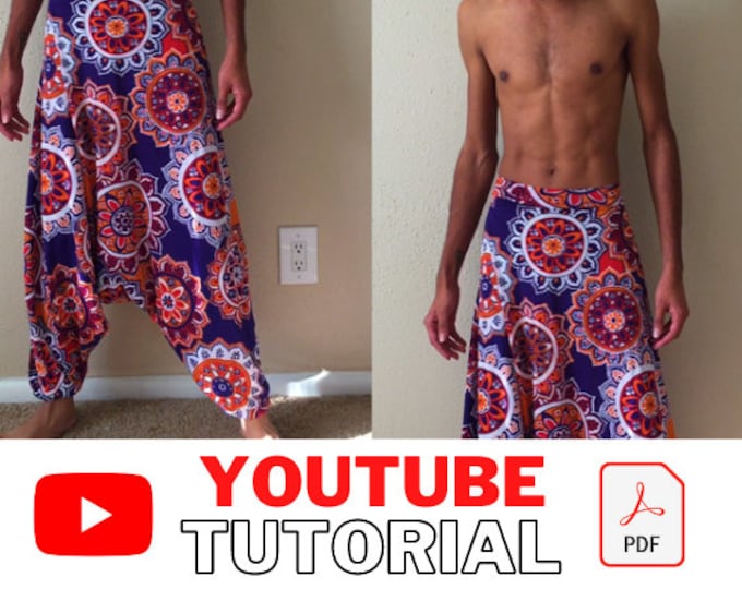 Heram Pants Pattern for Adults MC Hammer Pants Adult | Etsy