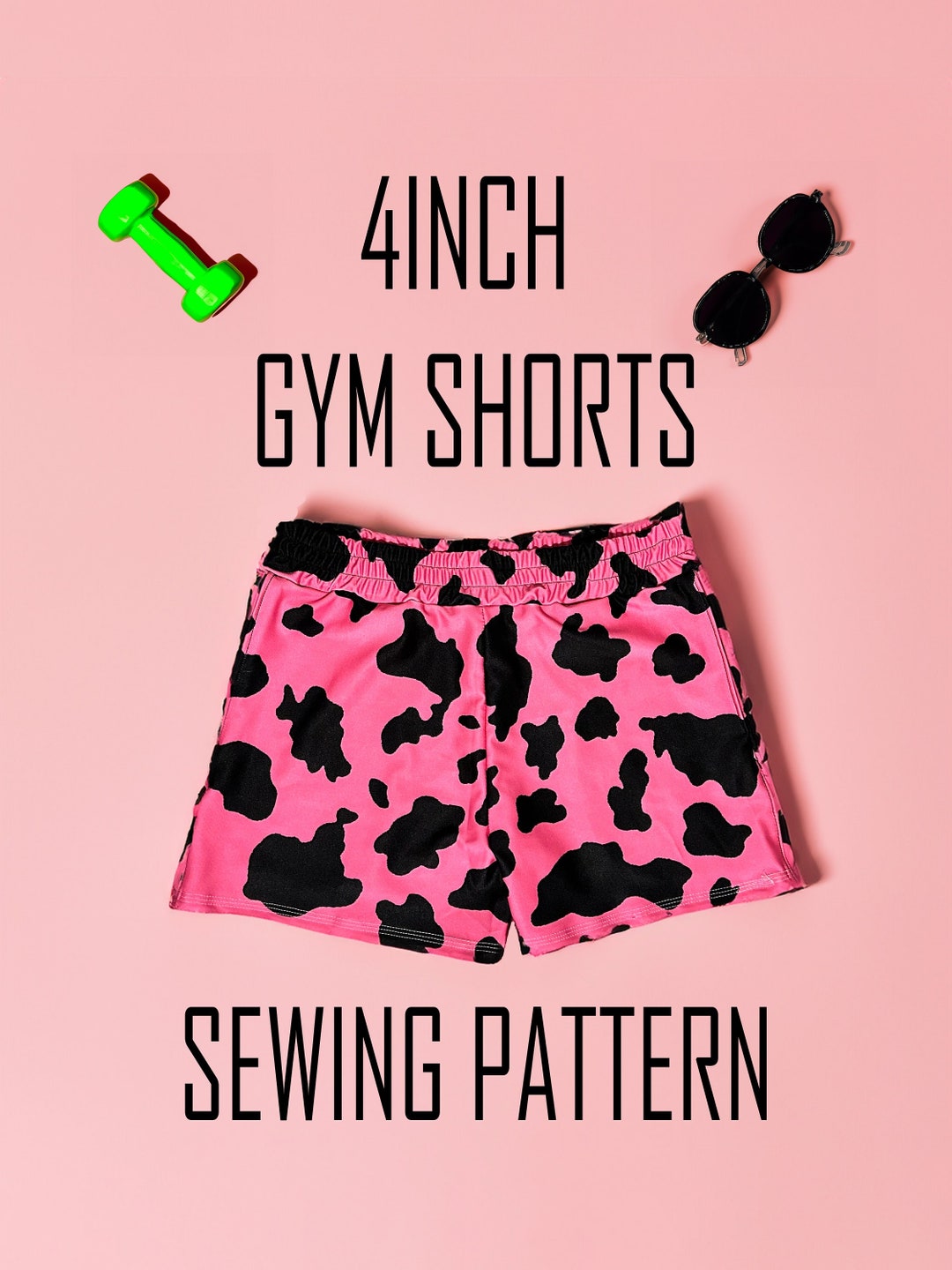 4 Inch Mens Gym Shorts Sewing Pattern With Video Tutorial Sewing ...