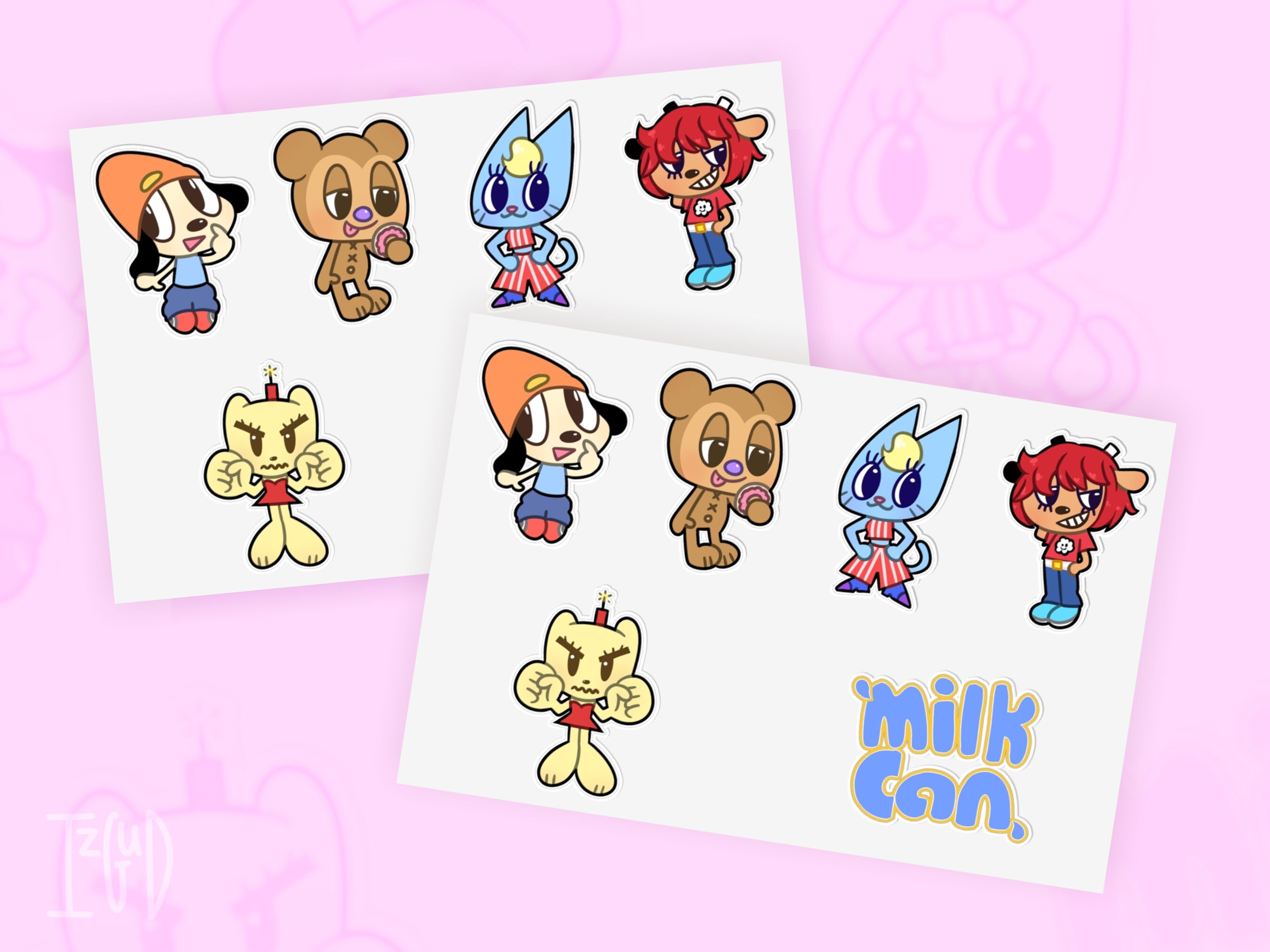 Chibi Parappa the Rapper & Milkcan Sticker Sheet - Etsy Australia