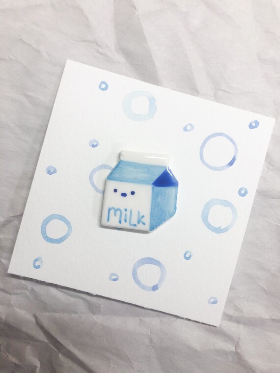 Milk Carton Clay Pin - Etsy