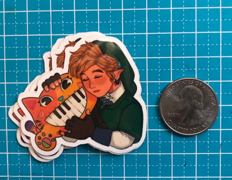 Legend of Zelda Cat Piano Sticker - Etsy