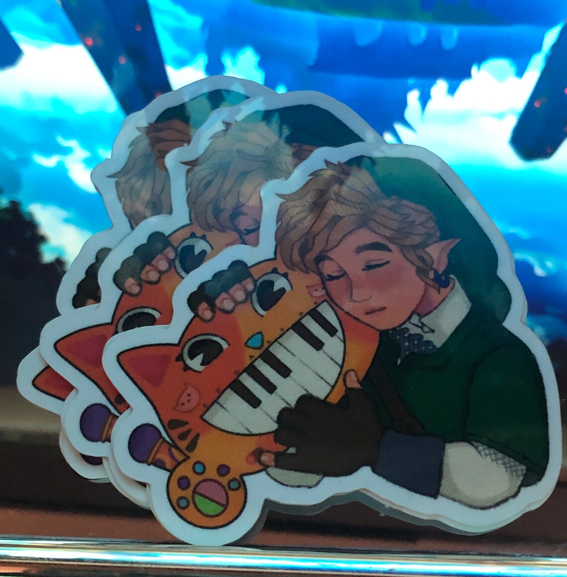 Legend of Zelda Cat Piano Sticker - Etsy