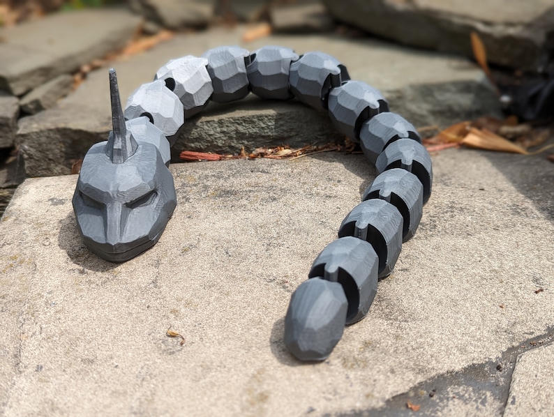 Onix Fidget Articulated Pokemon Toy 3d Printed 3d Printed Animals 3d ...