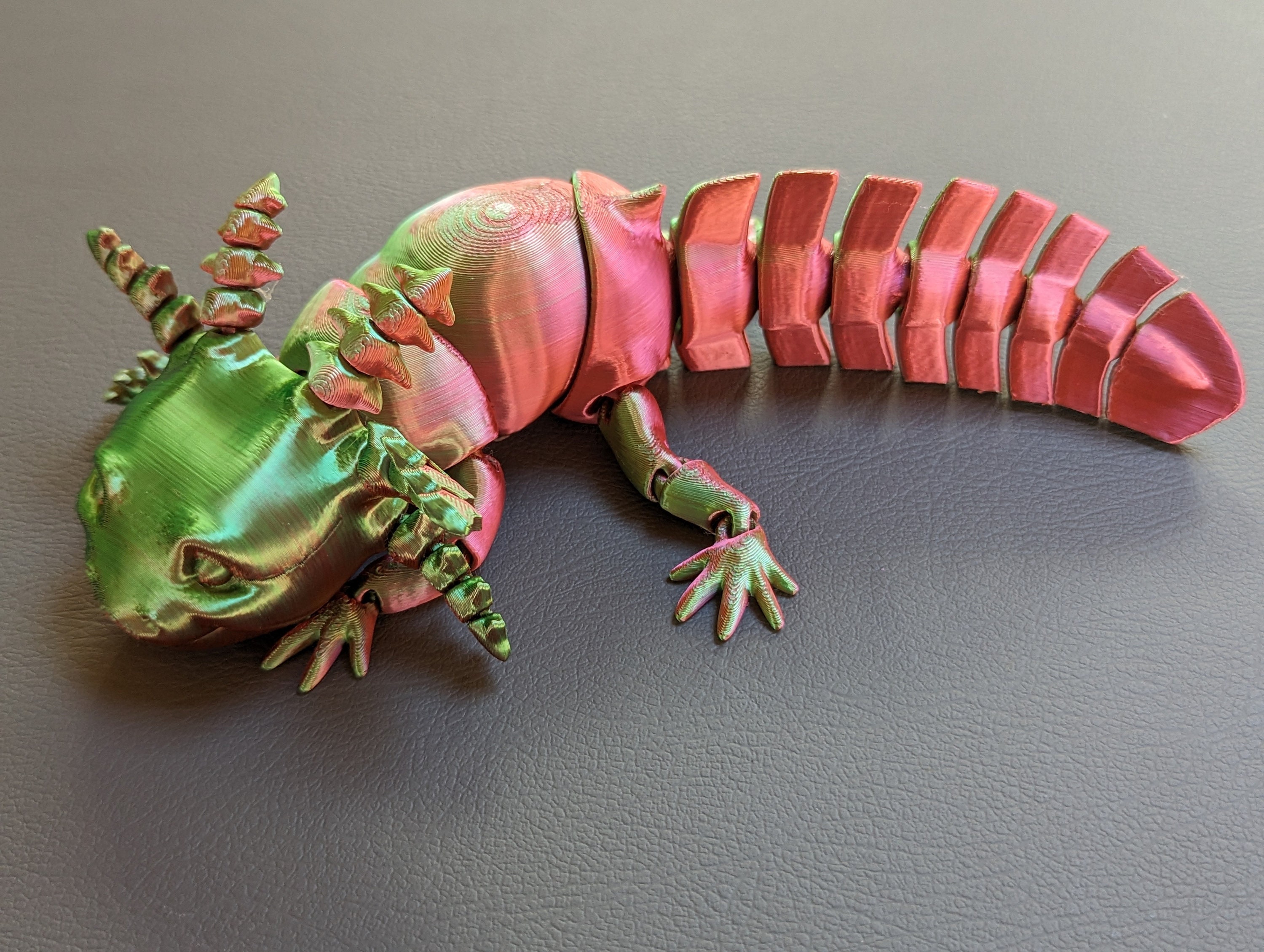 Axolotl Fidget Articulated 3d Printed Axolotl 3d Printed Animals 3d ...