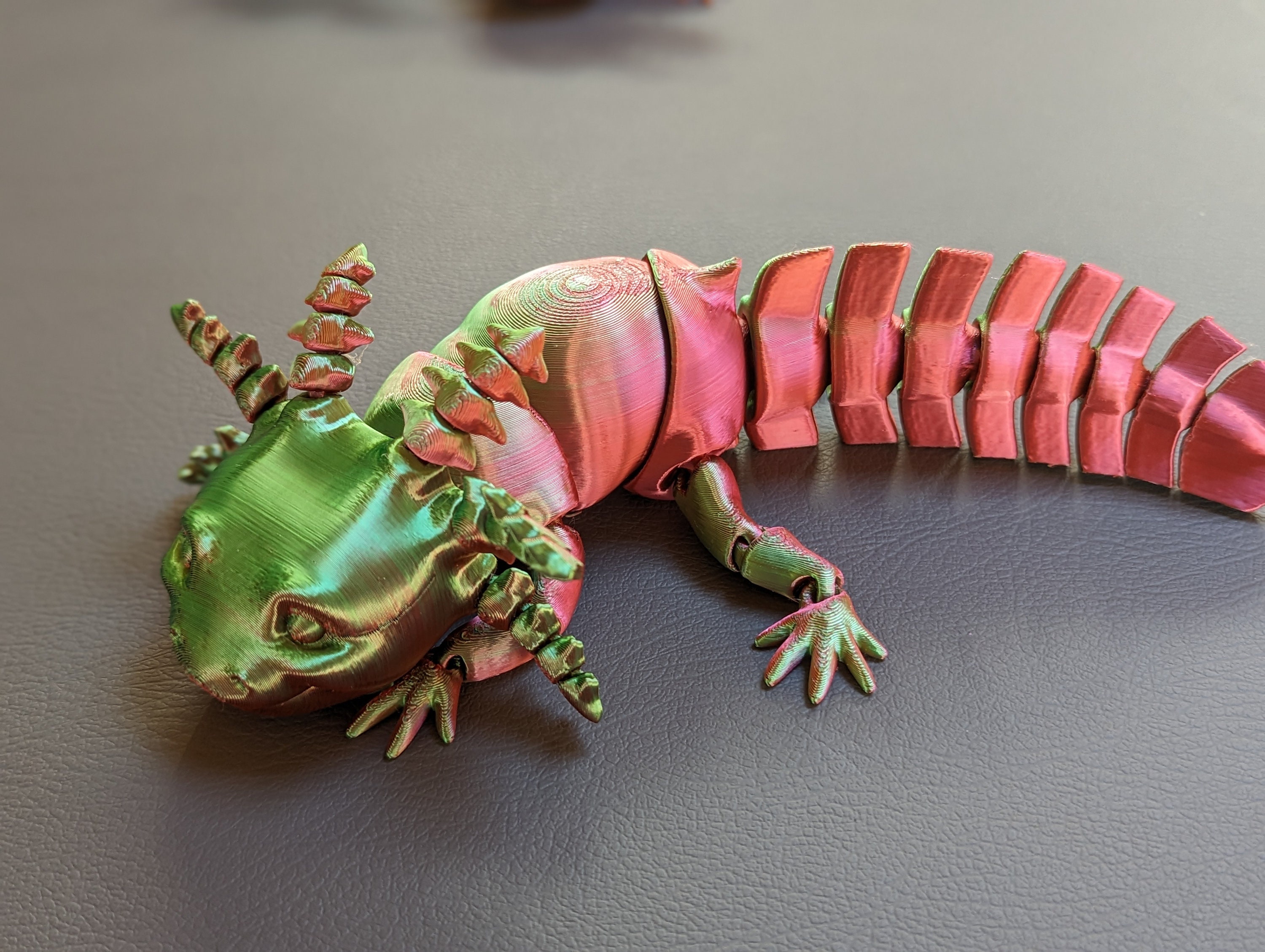 Axolotl Fidget Articulated 3d Printed Axolotl 3d Printed Animals 3d ...