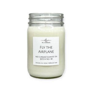 FLY THE AIRPLANE White Currant: Airplane Candle Scented Soy - Etsy