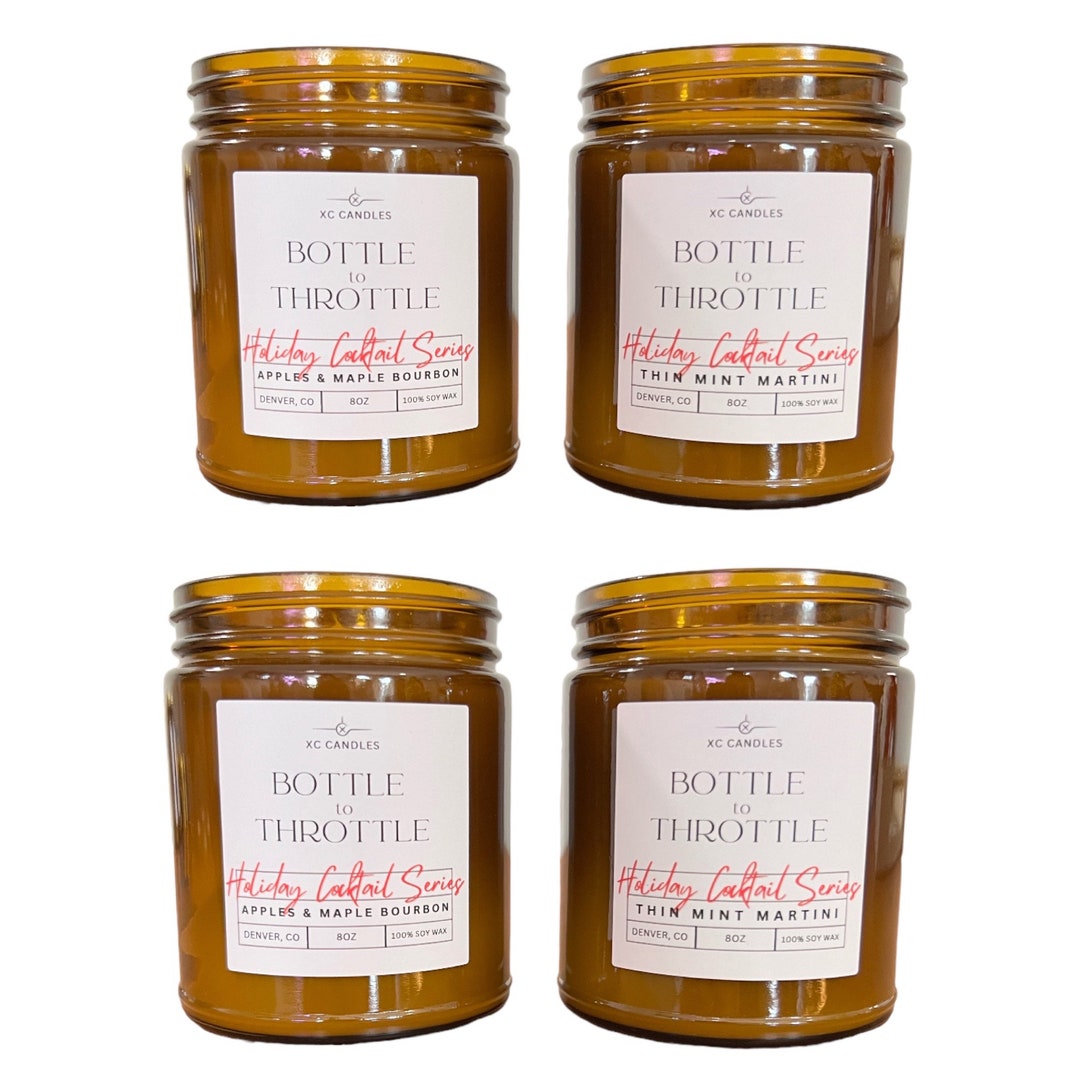 BOTTLE TO THROTTLE Holiday Cocktail Series: Airplane Candle, Scented ...