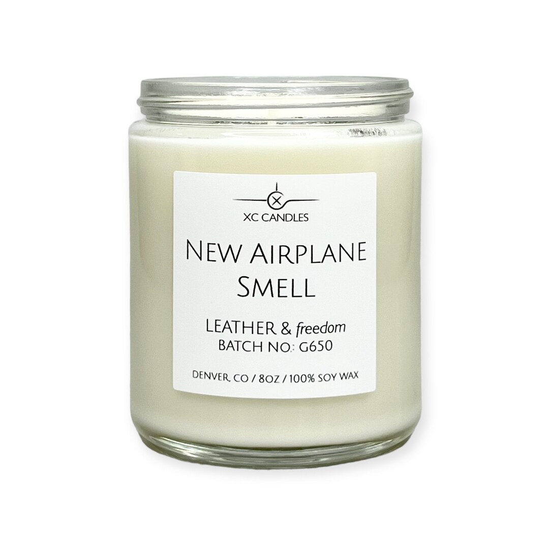 NEW AIRPLANE SMELL Leather & Freedom: Airplane Candle, Scented Candle ...