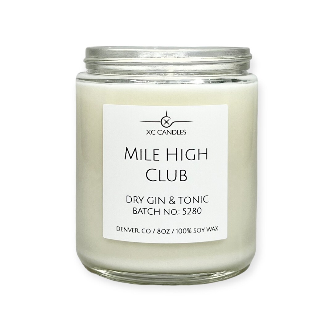 MILE HIGH CLUB — Dry Gin & Tonic: Airplane Candle, Scented Soy Candle ...