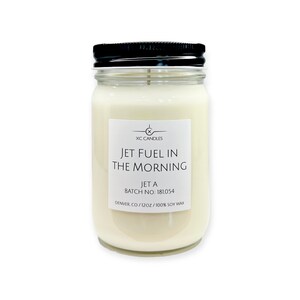 JET FUEL in the MORNING Airplane Candle, Jet Fuel Candle, Pilot Gift - Etsy
