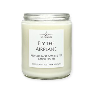 FLY THE AIRPLANE White Currant: Airplane Candle Scented Soy - Etsy