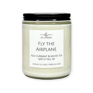 FLY THE AIRPLANE White Currant: Airplane Candle Scented Soy - Etsy