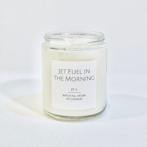 JET FUEL in the MORNING Airplane Candle Jet Fuel Candle - Etsy