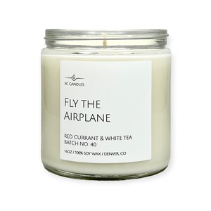 FLY THE AIRPLANE White Currant: Airplane Candle Scented Soy - Etsy