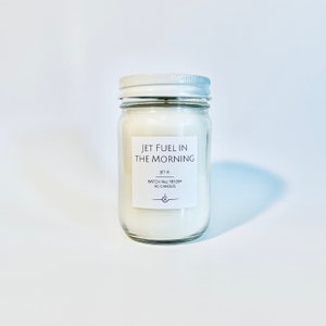 JET FUEL in the MORNING Airplane Candle Jet Fuel Candle - Etsy