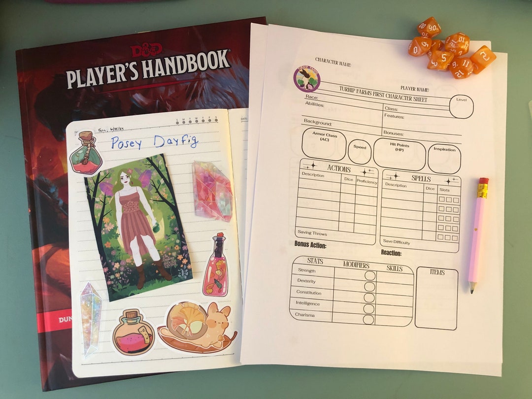 Dnd Printable Kids Character Sheet My First Character Sheet TTRPG for ...