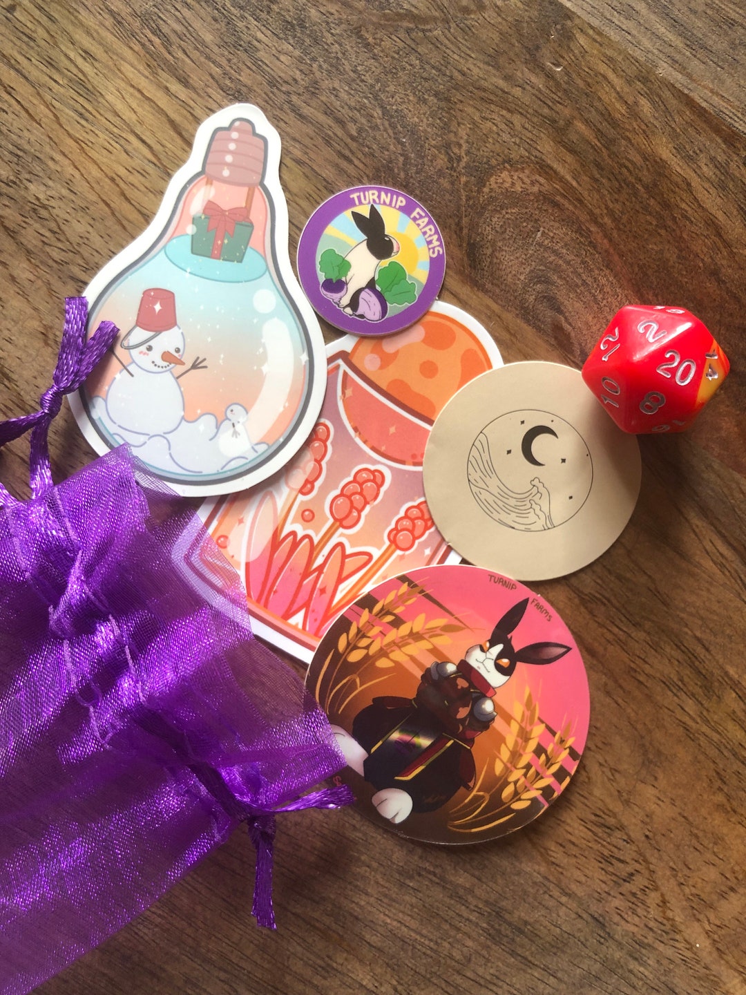 A Thank You Pouch | Surprise D20 and Stickers Gift | Extra Add-on ...