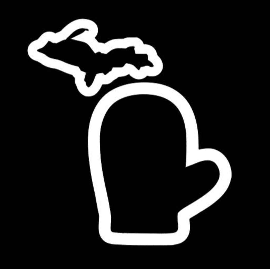 Michigan Mitten Vinyl Decal - Etsy