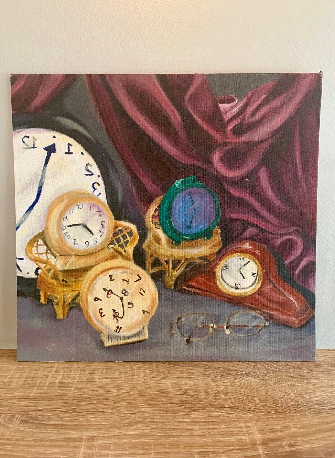 Scrambled Clocks Oil Painting Still Life - Etsy