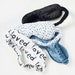 Eye Mask Scrunchies Set Loved Print Black and White Gift - Etsy