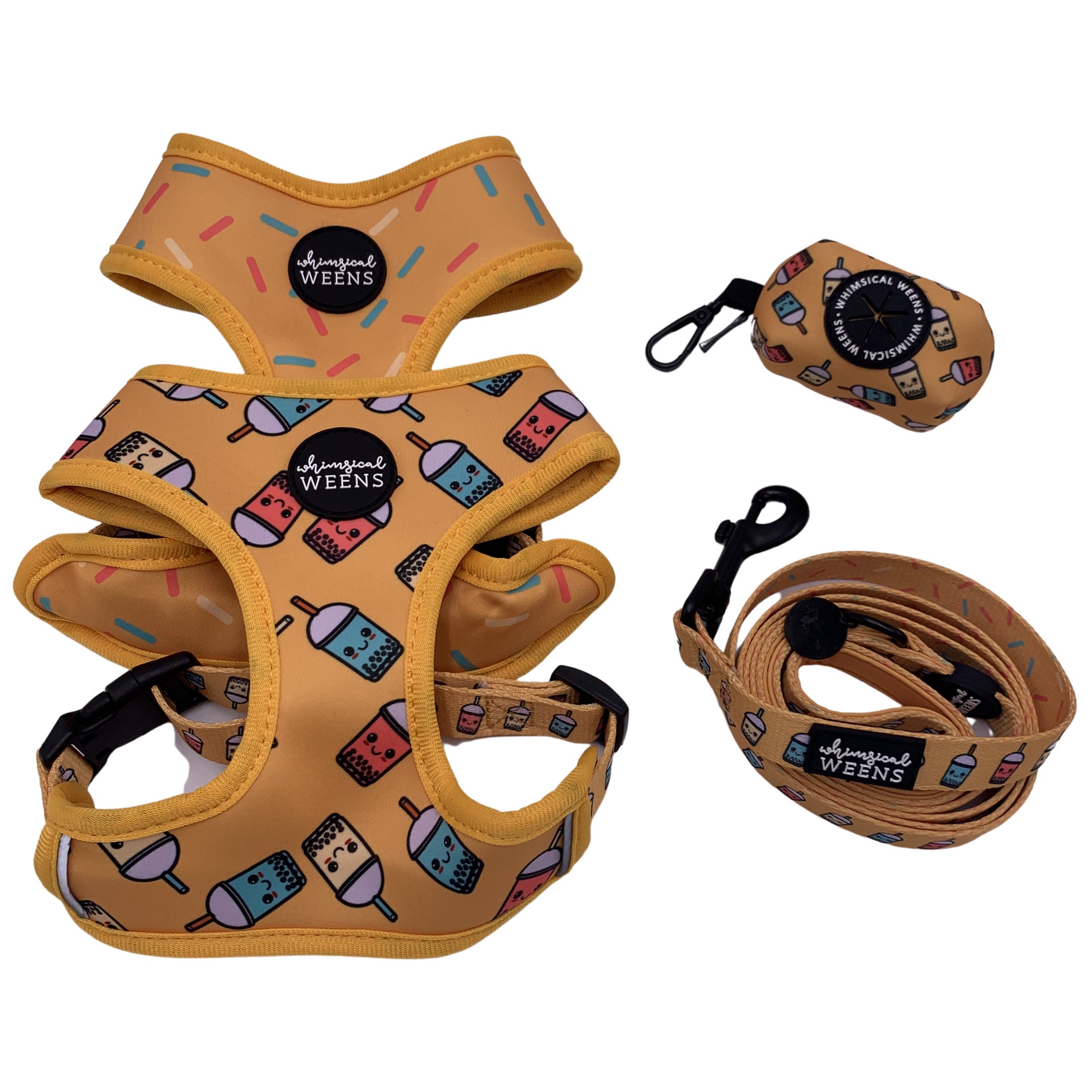 Boba Tea dog harness Iced Coffee Dog Harness Adjustable Dog Harness ...