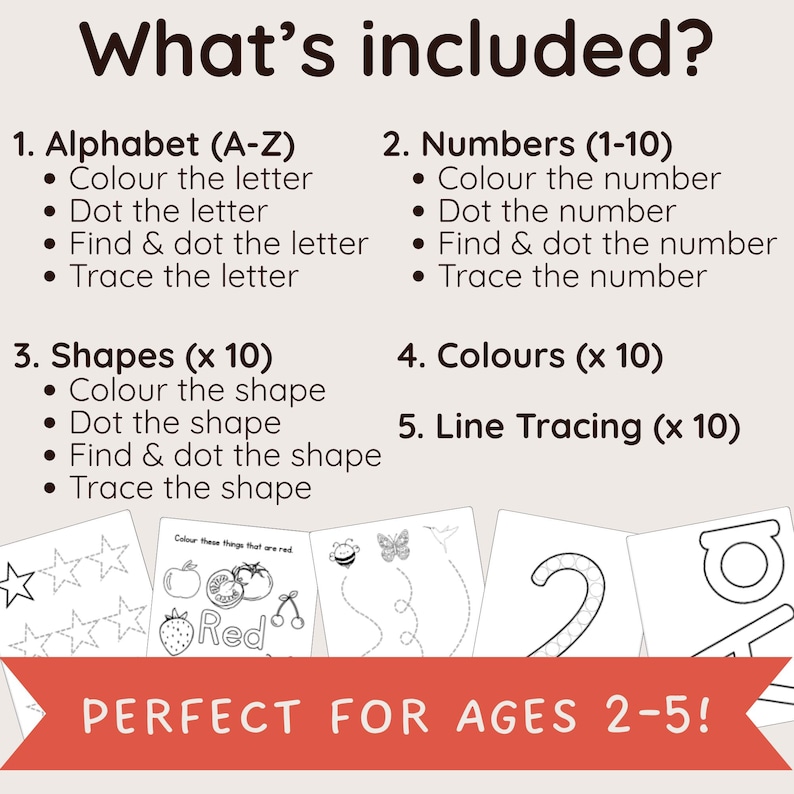 200-page Pre-school, Pre-k, Kindergarten, Homeschool Worksheet Bundle ...