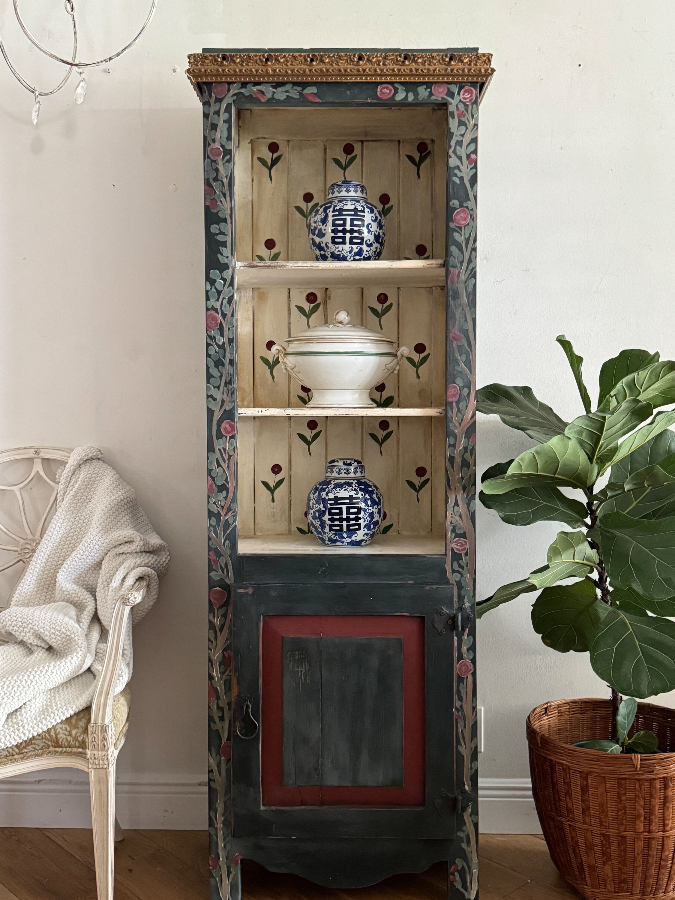 Painted Italian Renaissance Style Bookshelf - Etsy