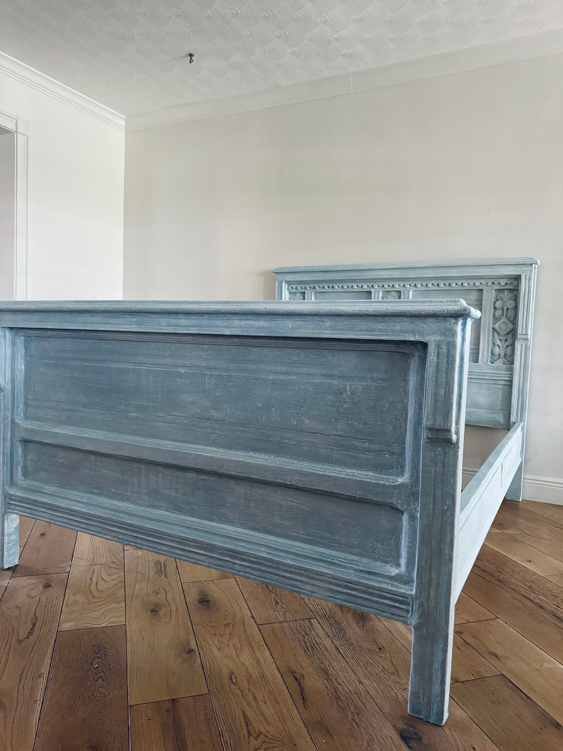 Plaster Linen Wrapped Victorian Bedframe FULL - Etsy