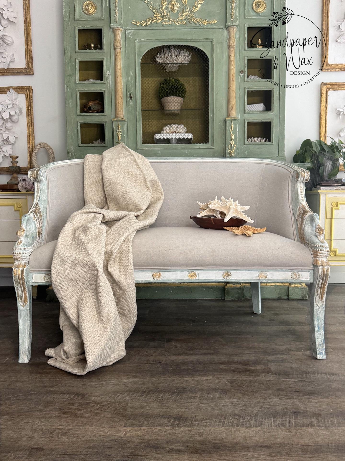 Empire Swan Mahogany Wood Gustavian Style Settee - Etsy