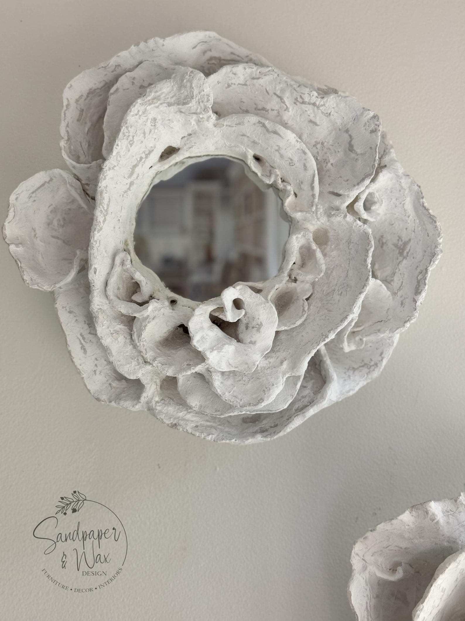 Paper Mache and Venetian Plaster Mirrored Wall Decor, A Pair - Etsy