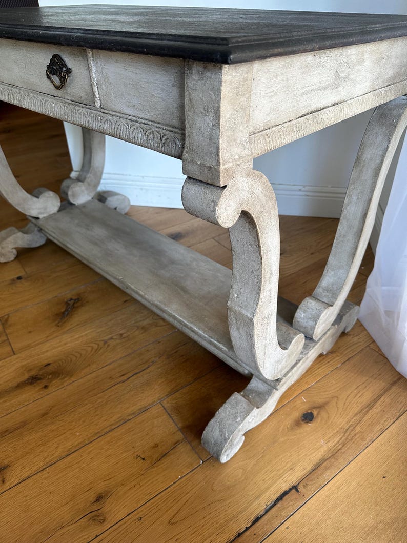 19th Century Empire Library Table - Etsy