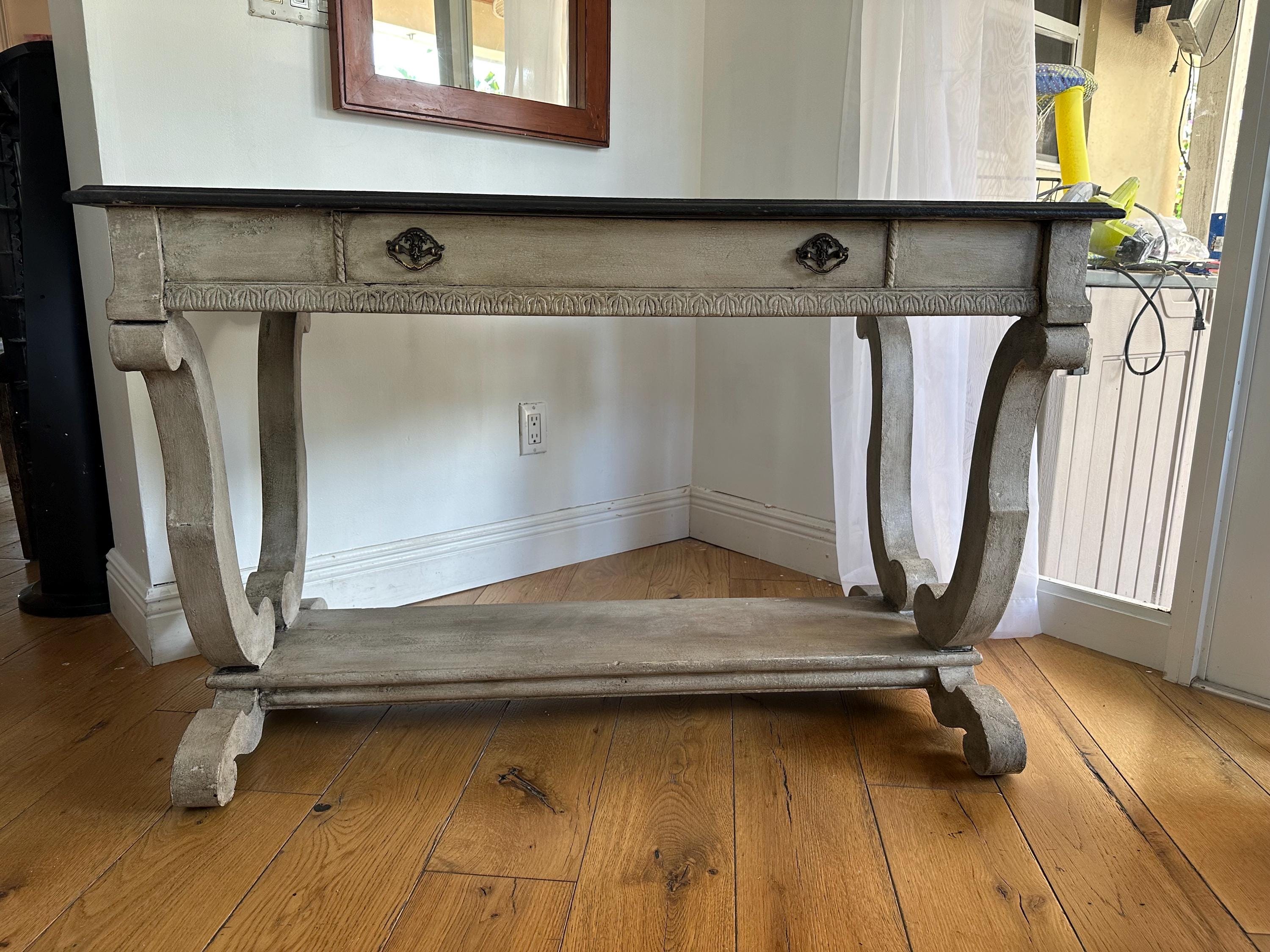 19th Century Empire Library Table - Etsy