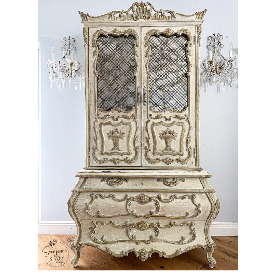 Mid-century Painted French Rococo Armoire - Etsy