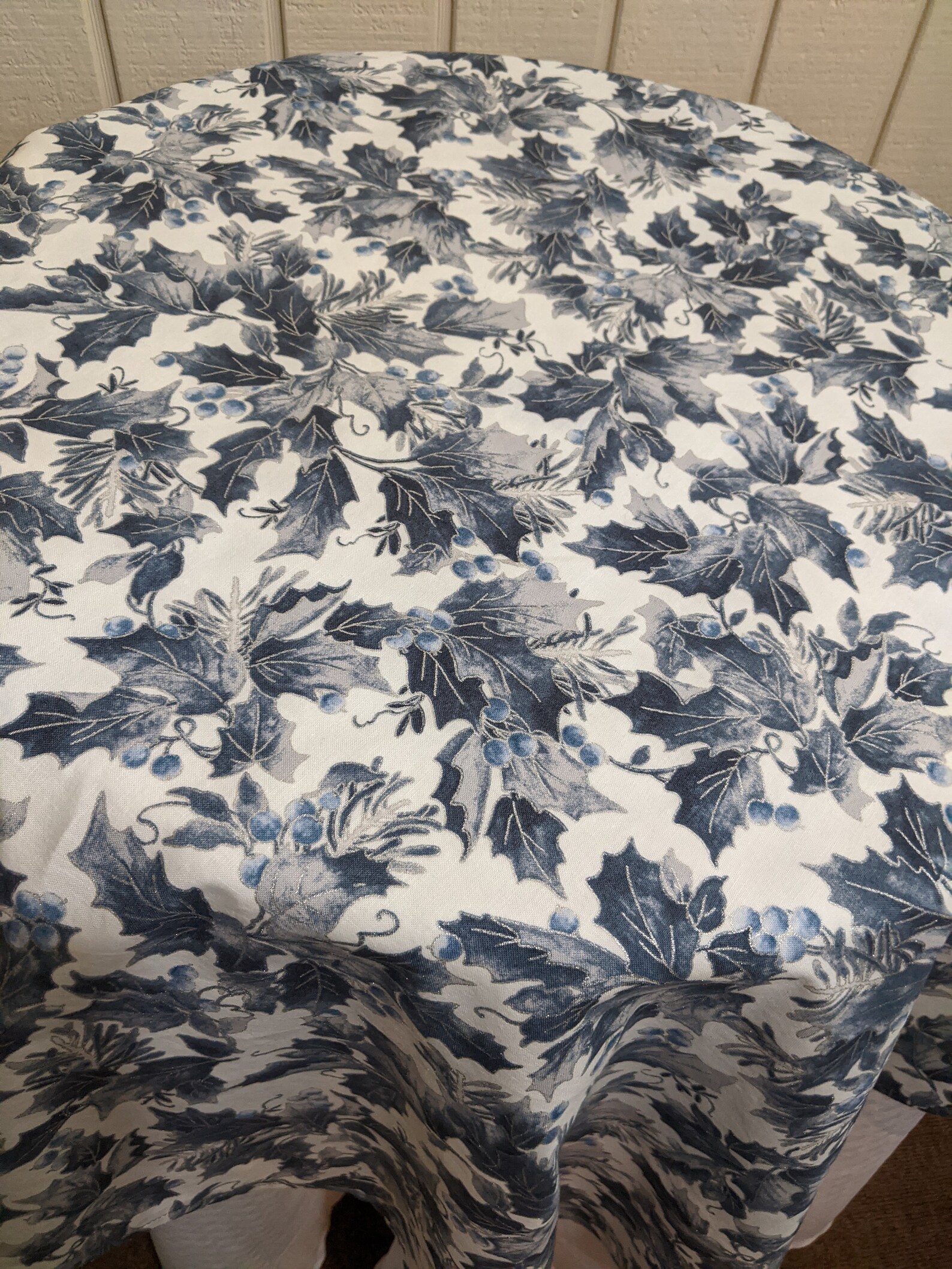 Table Scarf of Frosty Blue Denim Holly - Etsy