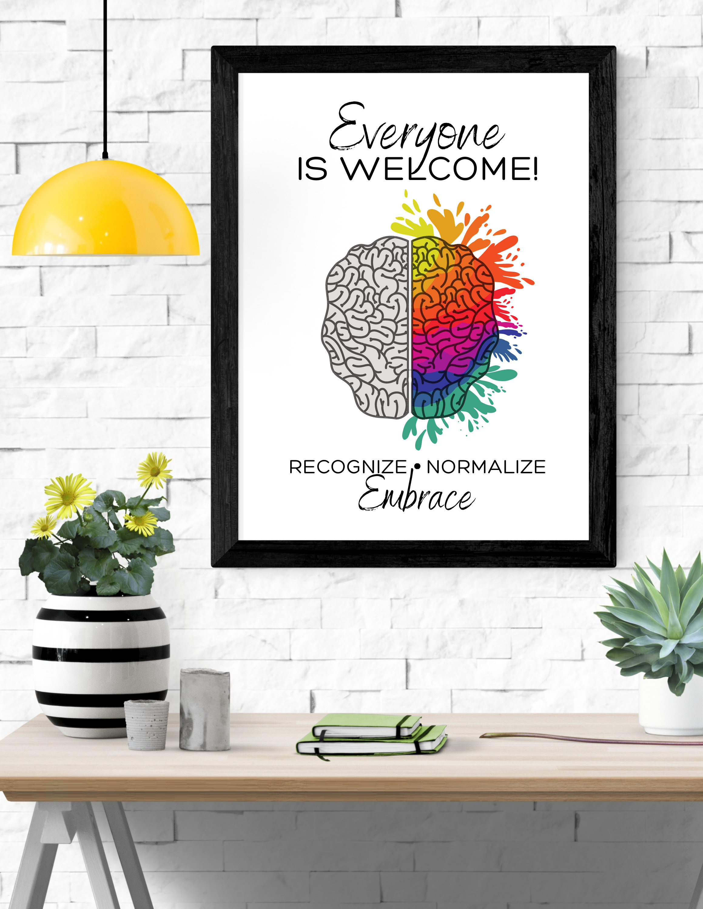 Everyone is Welcome Neurodiversity Poster/classroom Equality Wall Art ...
